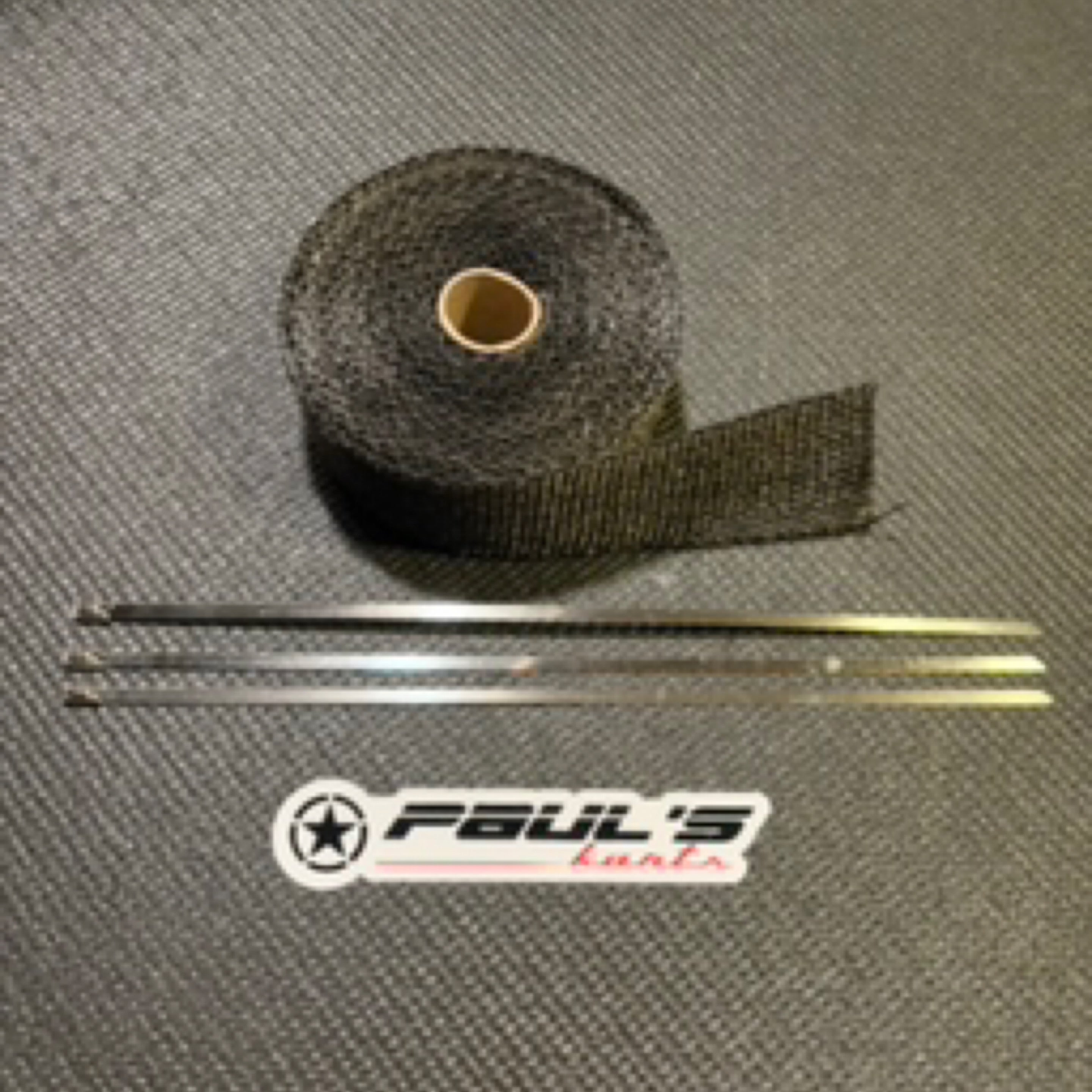 Exhaust header wrap, 2 inch wide, (BLACK) includes straps | PAULS KARTS ...