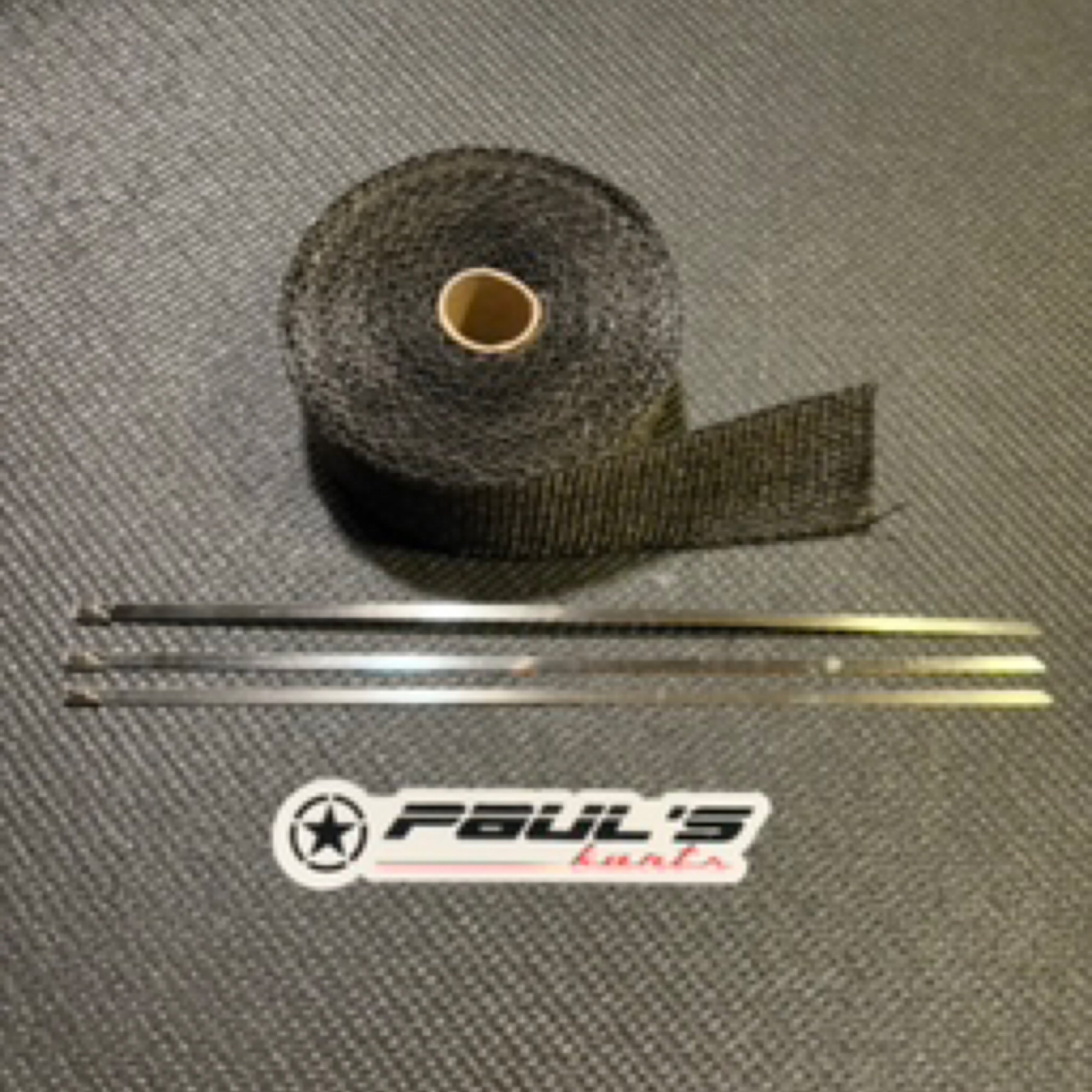 Exhaust header wrap, 2 inch wide, (BLACK) includes straps | PAULS KARTS ...
