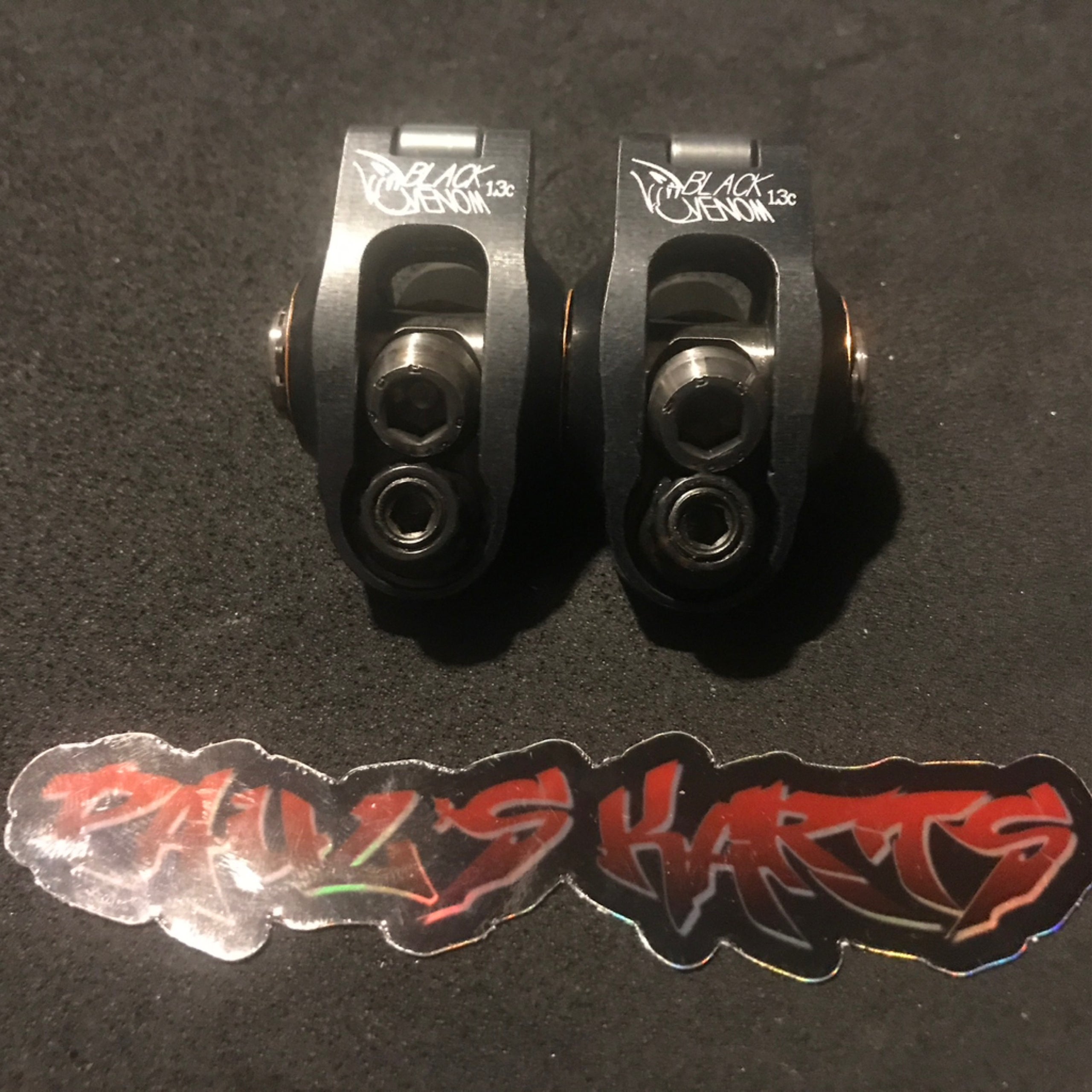 Small block 1.2 Rocker Arms Black Venom Full Roller Rockers Aluminum ...